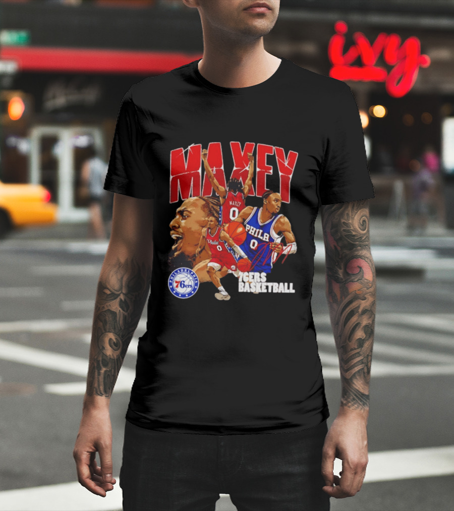 Tyrese Maxey Philadelphia 76ers Collage T-Shirt