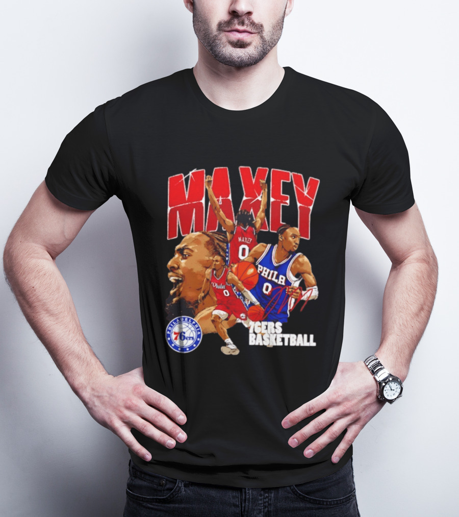 Tyrese Maxey Philadelphia 76ers Collage T-Shirt