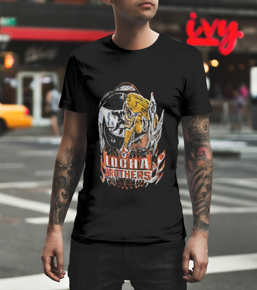 Lucha Brothers WWE Big Head Mask T-Shirt