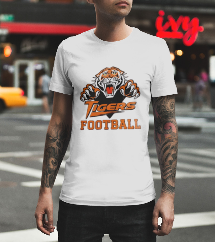Tigers Football Sports Team Fierce Mascot Claw T-Shirt