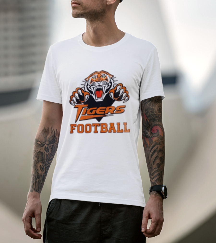 Tigers Football Sports Team Fierce Mascot Claw T-Shirt