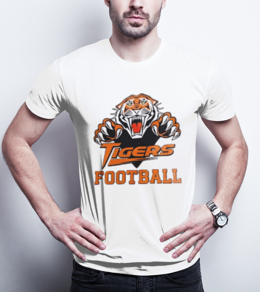 Tigers Football Sports Team Fierce Mascot Claw T-Shirt