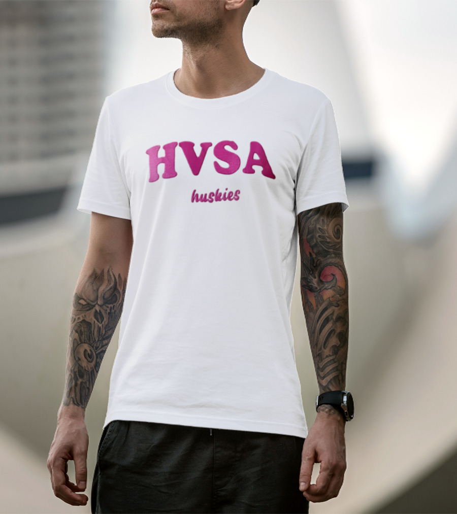 HVSA Huskies Pink White T-Shirt