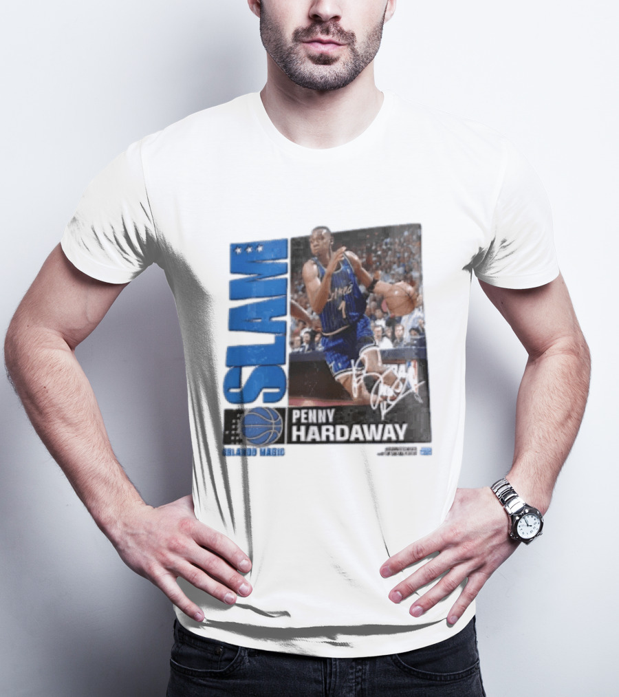 SLAM Top 500 Penny Hardaway Basketball Orlando Magic Jersey T-Shirt
