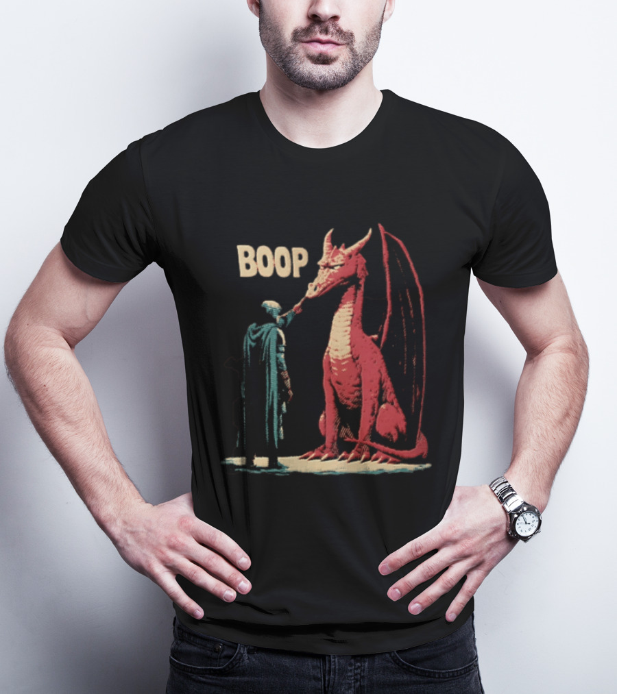 Boop The Dragon Knight Humor Fantasy Adventure T-Shirt