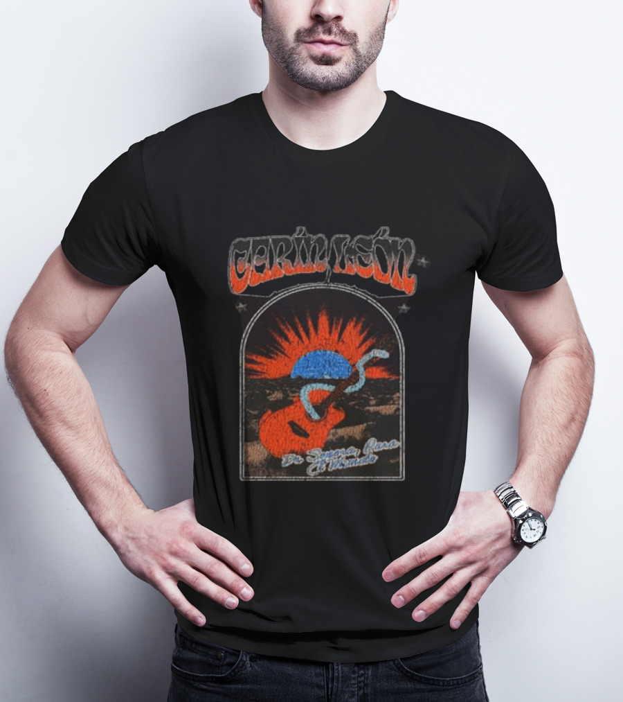 Carin Leon De Sonora Para El Mundo Guitar Sunrise T-Shirt