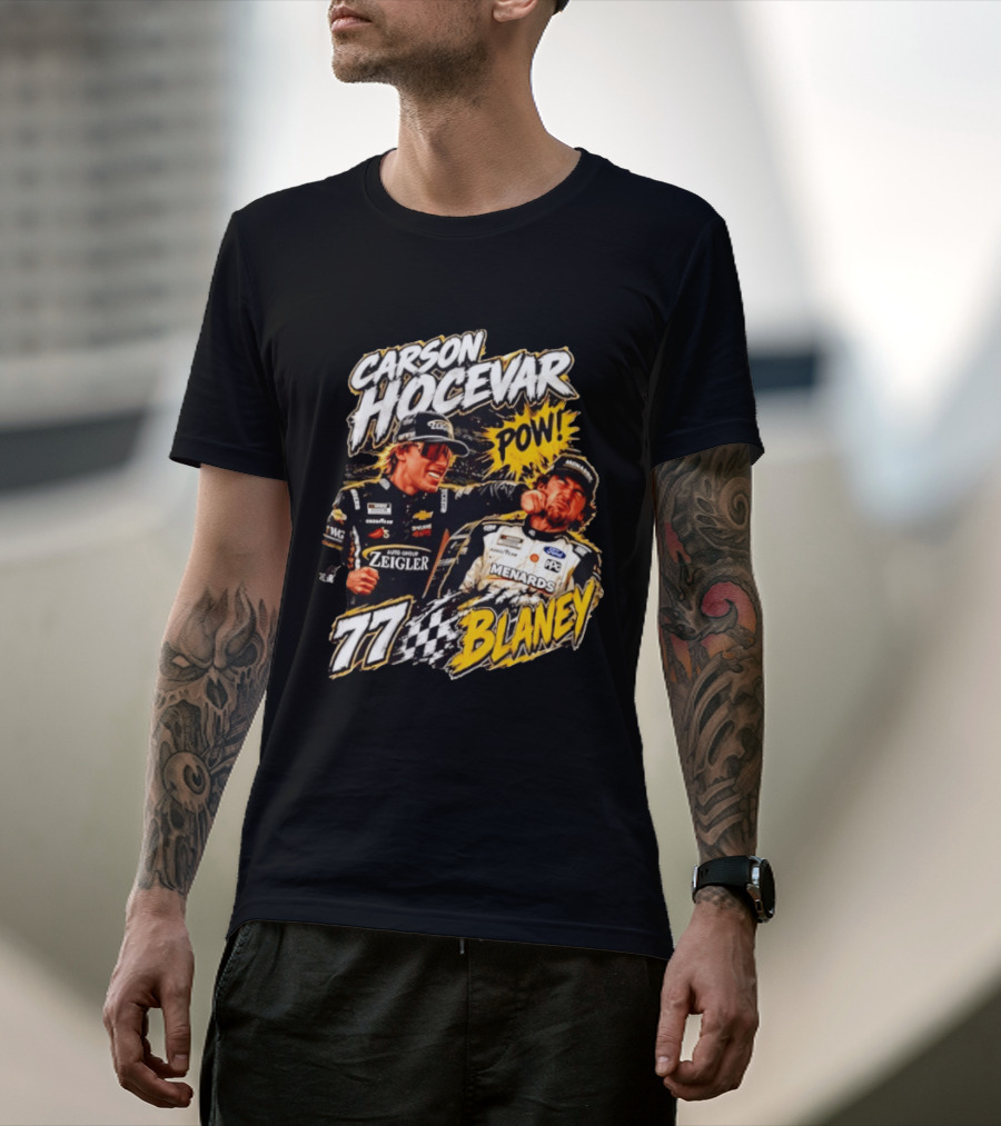 Carson Hocevar Pow Ryan Blaney 77 Menards Racing T-Shirt