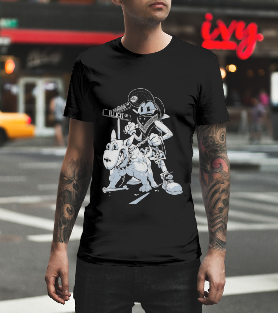 Redrat Illicit Menace Retro Cartoon Adventure T-Shirt