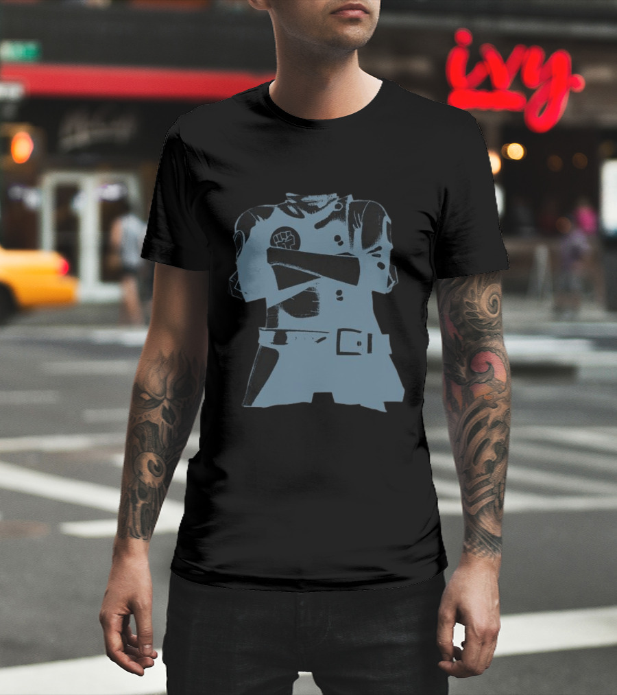 Gorillaz Store Stylo Hood Black Fist T-Shirt