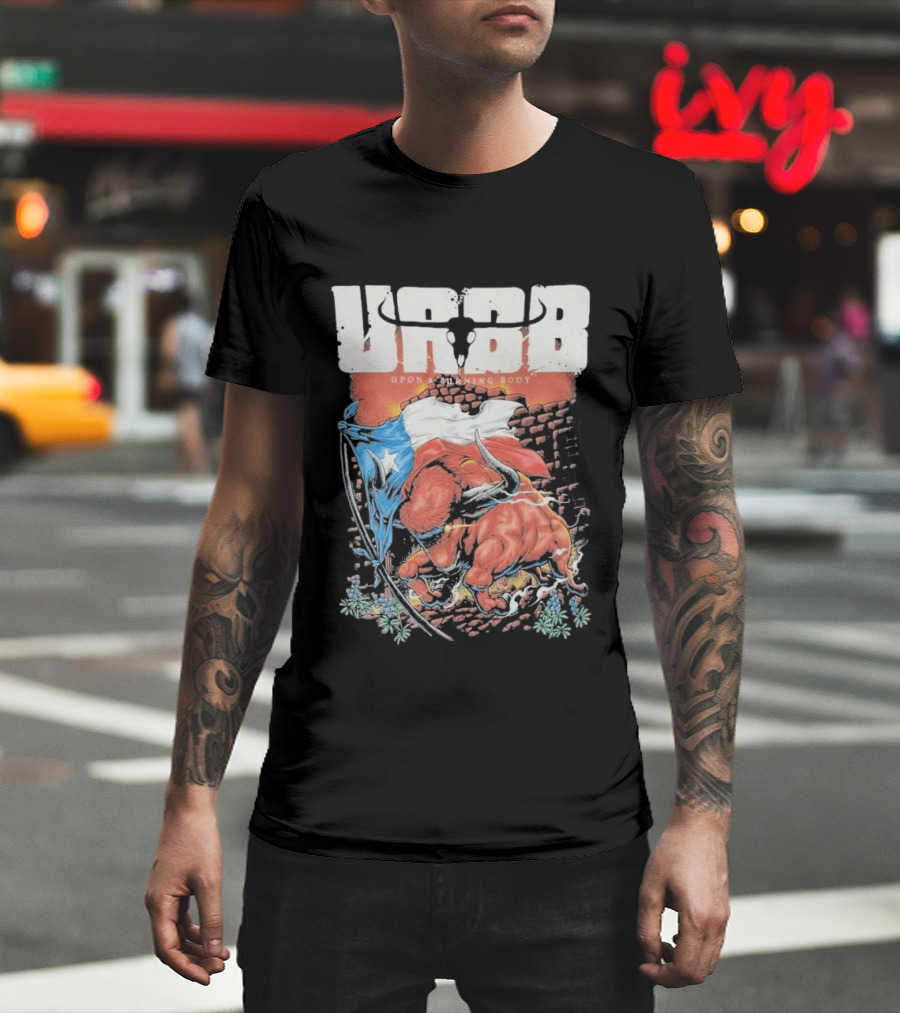 Upon A Burning Body URBB Bull Flag Texas T-Shirt