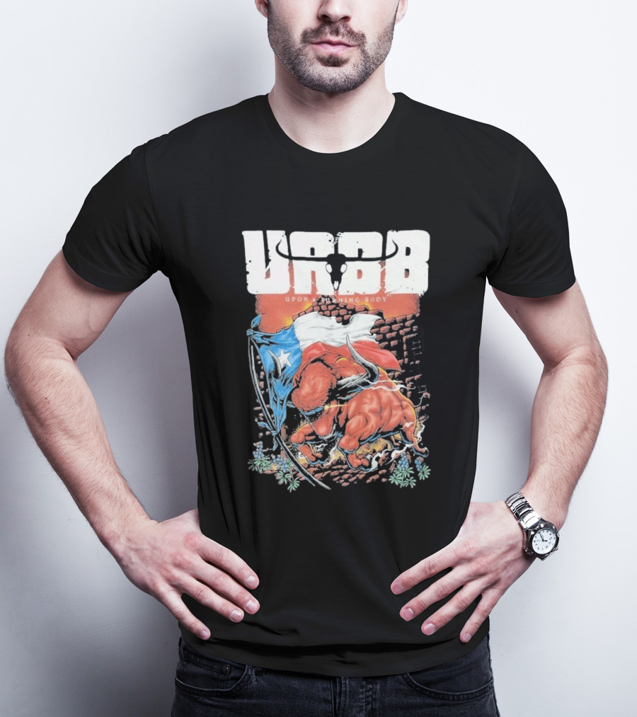 Upon A Burning Body URBB Bull Flag Texas T-Shirt