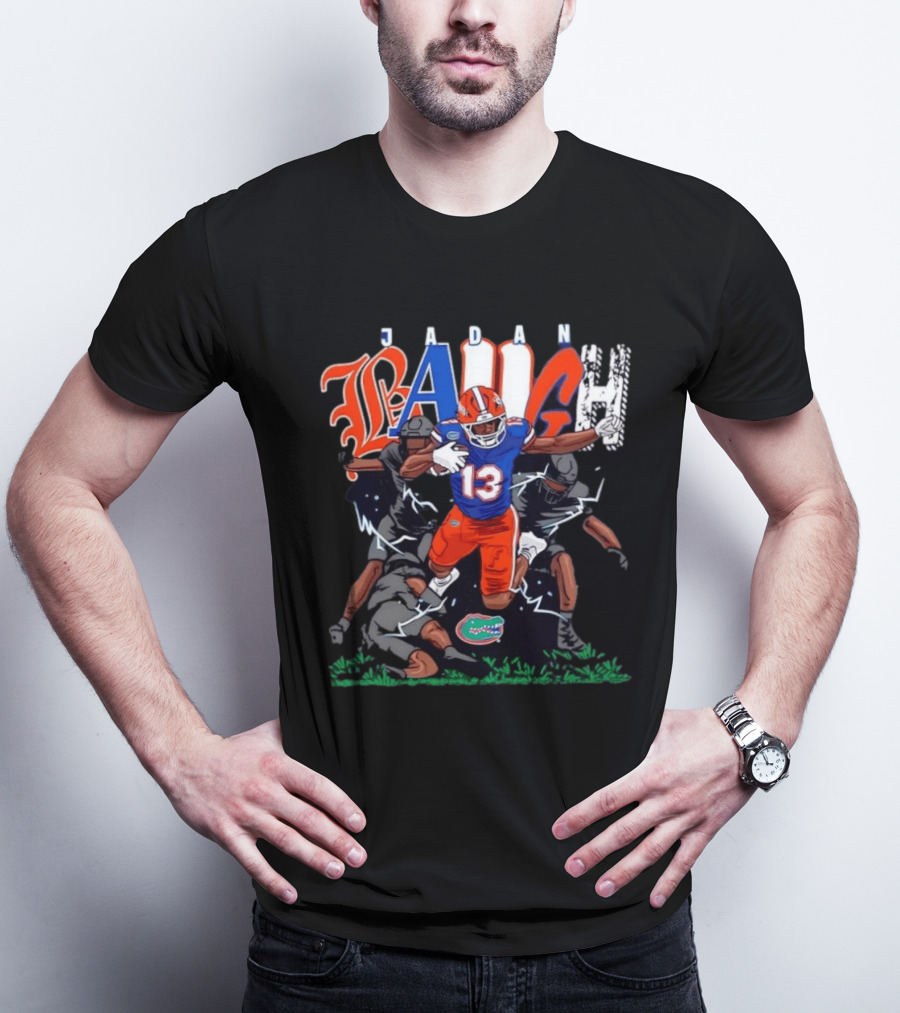 Florida Gators Jadan Baugh No 13 NCAA Football Caricature T-Shirt