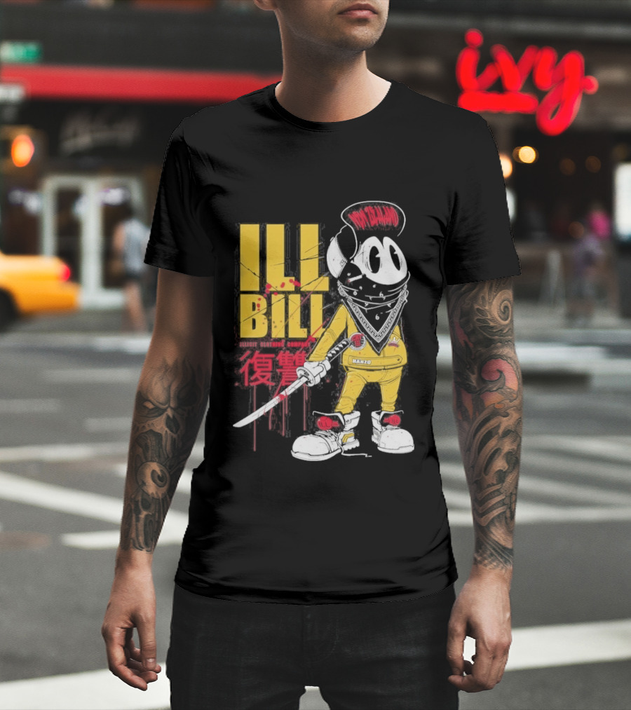 Ill Bill Redrat Illicit Drippy Character With Red And Yellow Details T-Shirt