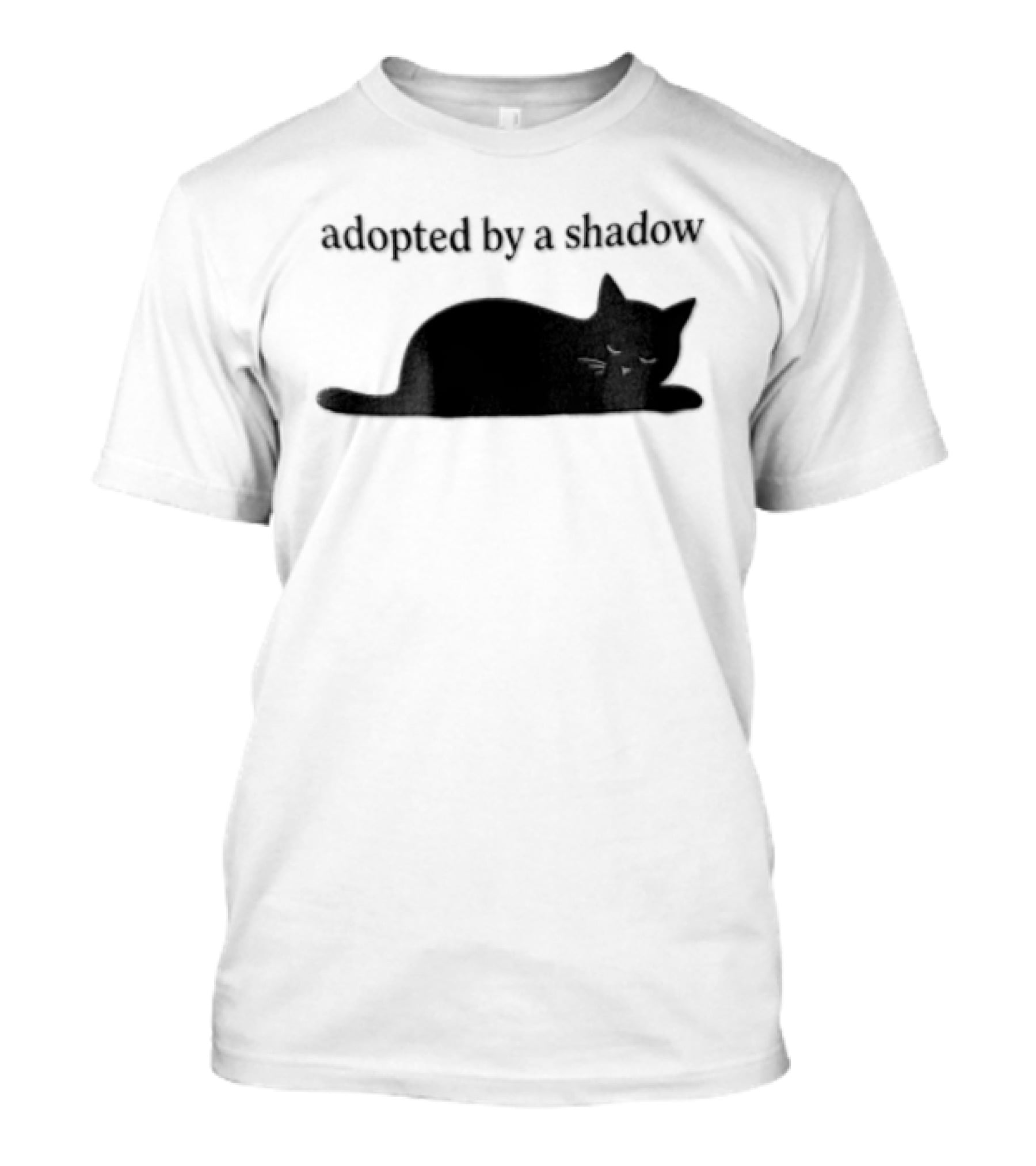 Adopted By A Shadow Sleeping Black Cat T-Shirt