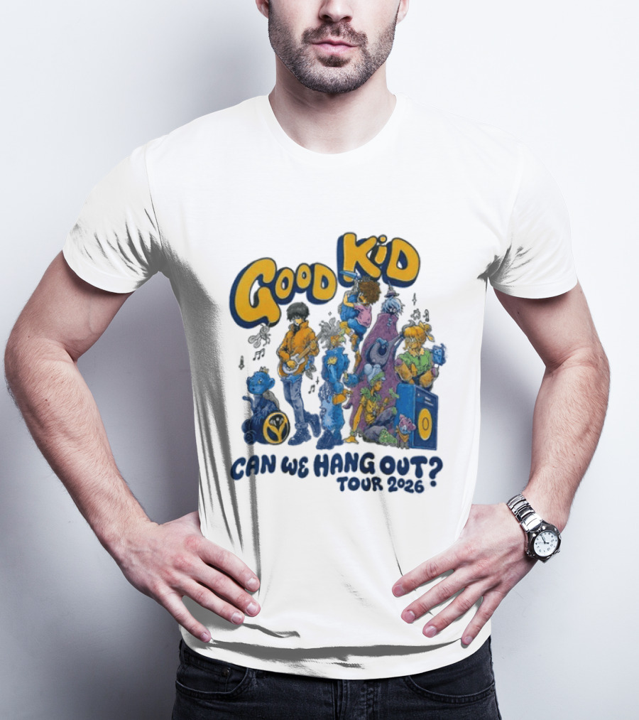 Good Kid Can We Hang Out Tour 2026 Colorful Characters T-Shirt