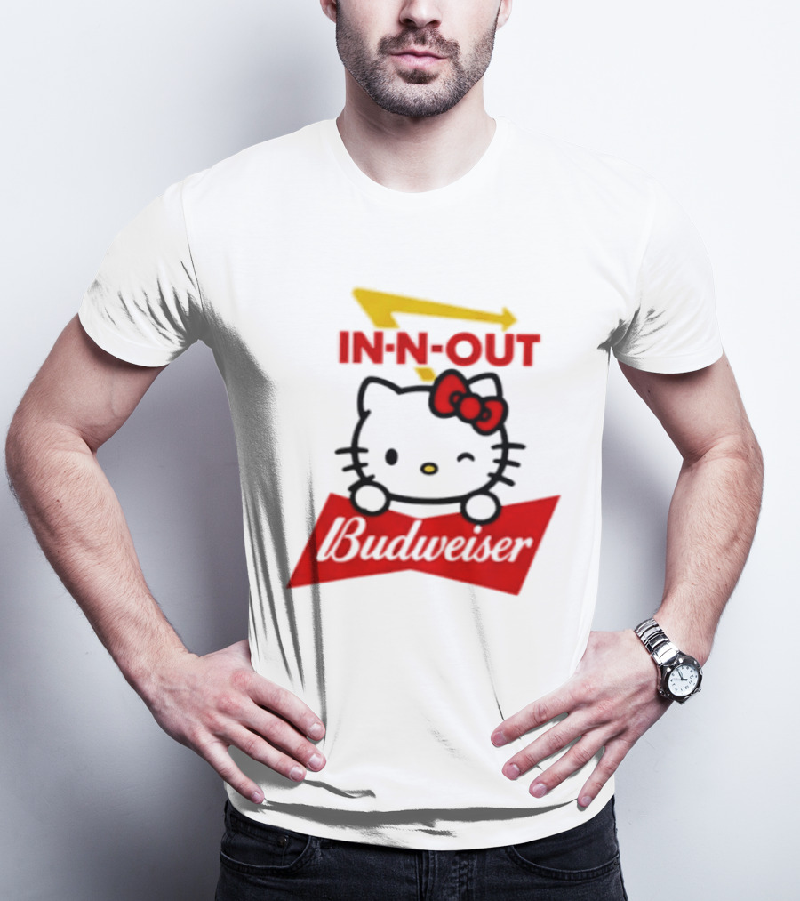 Hello Kitty In N Out Budweiser Combo T-Shirt