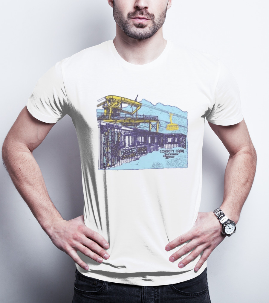 Jackson Hole Corbets Cabin Tram Wyoming Scenic Adventure T-Shirt