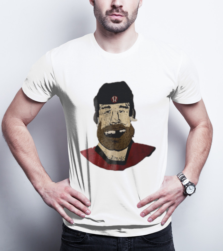 Lululemon Brent Burns Cartoon Hockey Player Missing Teeth T-Shirt