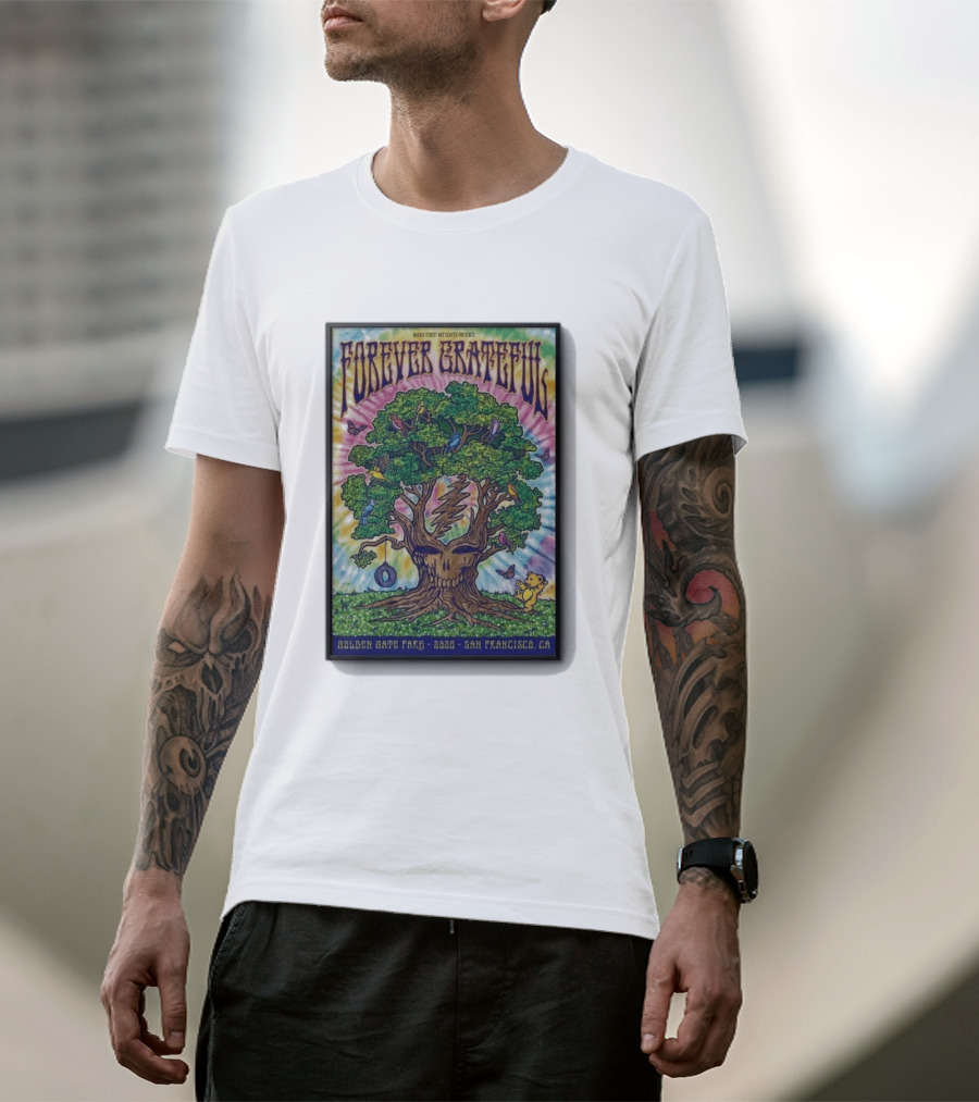 Forever Grateful Rainbow Tree Golden Gate Park 2026 San Francisco T-Shirt