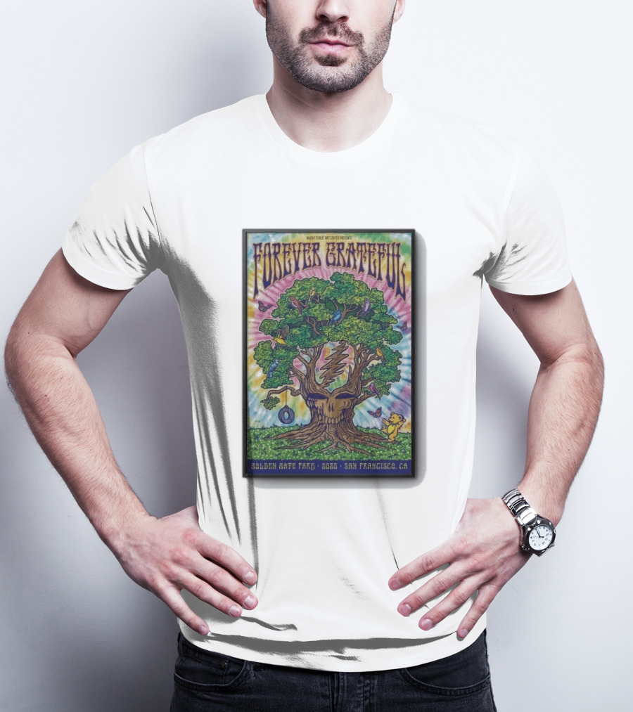 Forever Grateful Rainbow Tree Golden Gate Park 2026 San Francisco T-Shirt