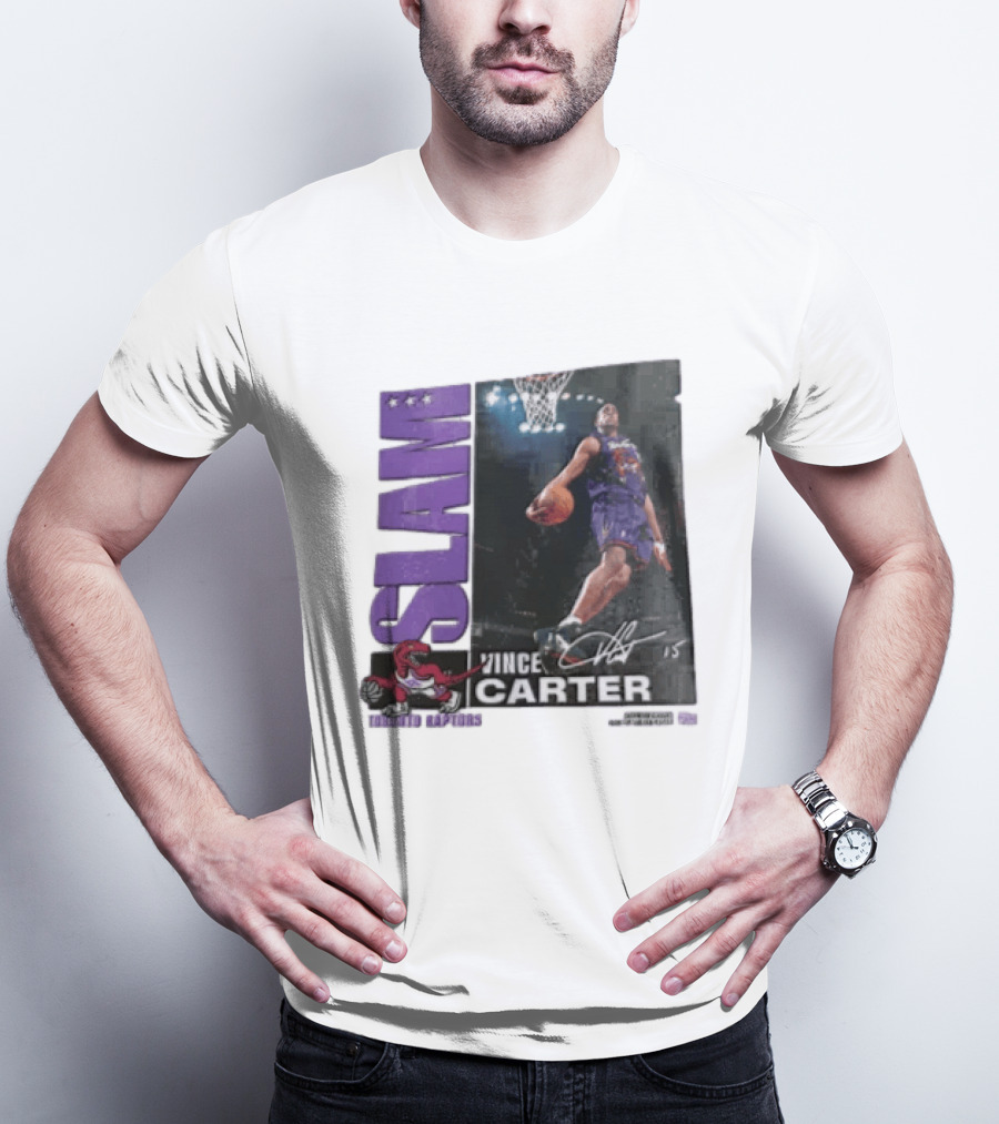 SLAM Vince Carter Top 500 Toronto Raptors Dunk Basketball T-Shirt