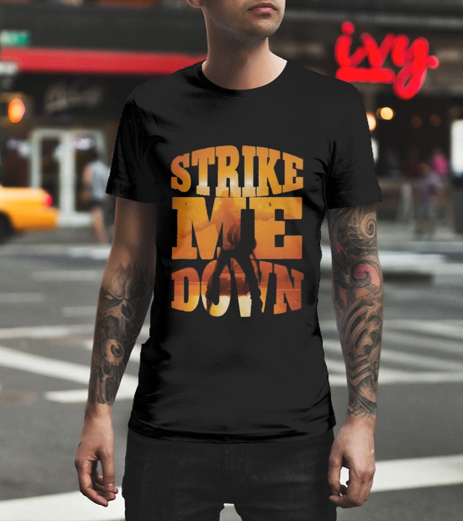 Charles Wesley Godwin Strike Me Down Burnt Orange Cowboy T-Shirt