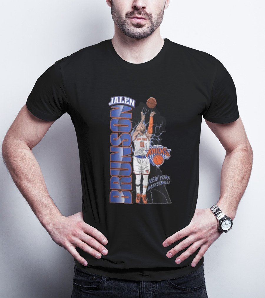 New York Knicks Jalen Brunson Shooting Basketball Player Knicks Basketball T-Shirt
