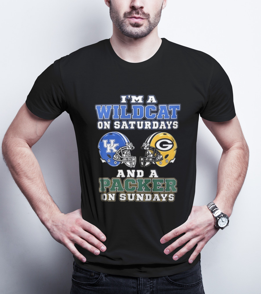 I'm A Wildcat On Saturdays UK Helmet And A Packer On Sundays G Helmet T-Shirt
