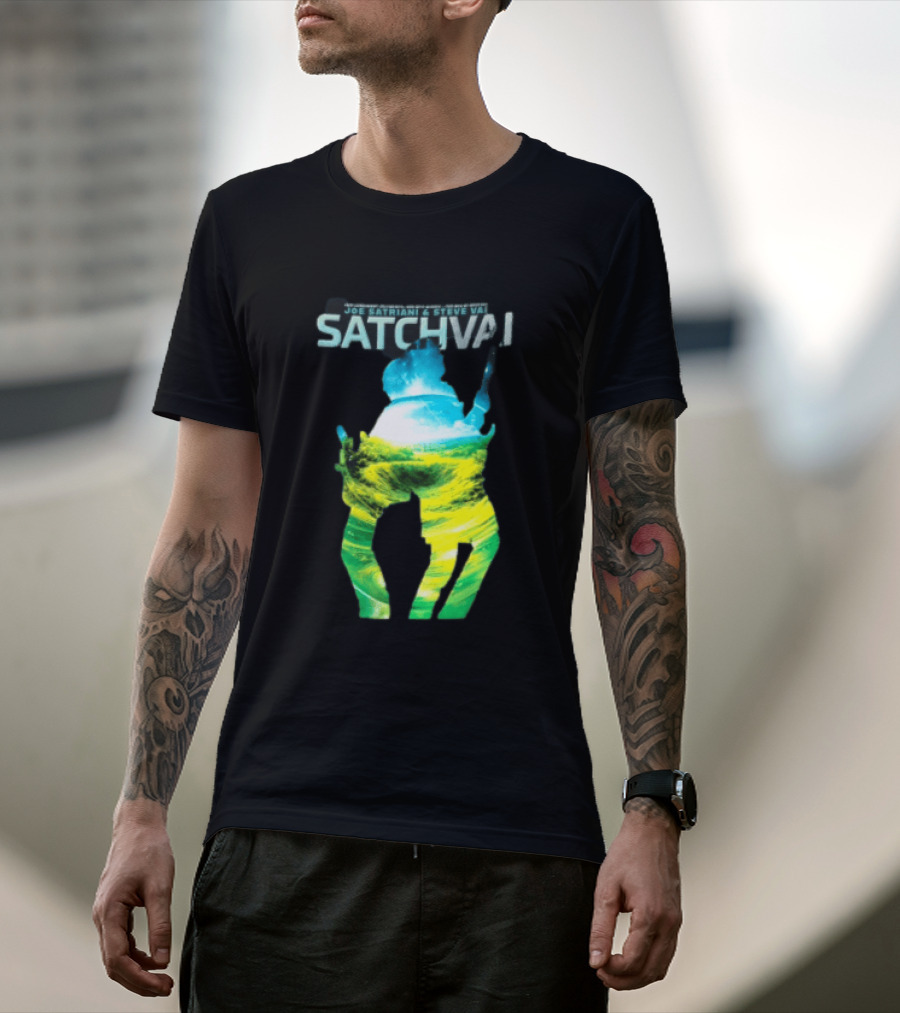 Joe Satriani Steve Vai Satch Vai Legendary Guitarists The Sea Of Emotion T-Shirt