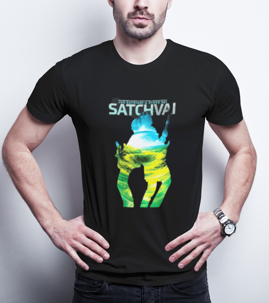 Joe Satriani Steve Vai Satch Vai Legendary Guitarists The Sea Of Emotion T-Shirt