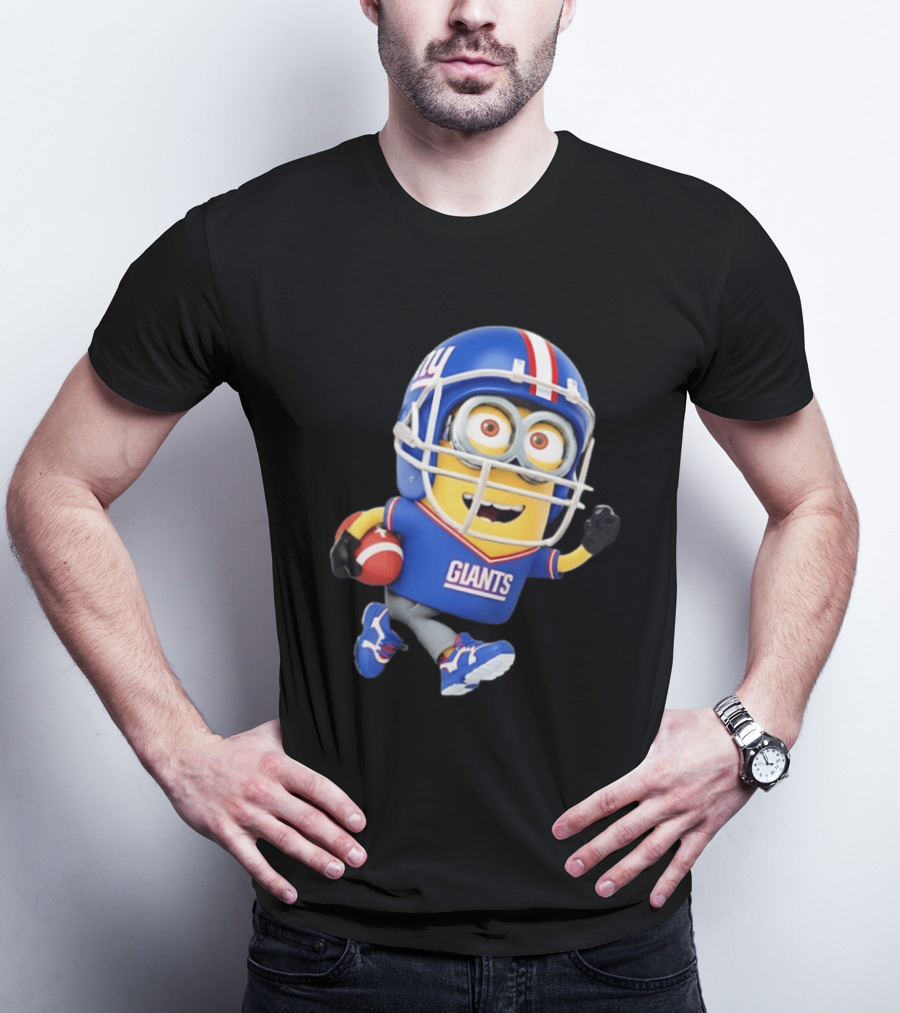 Minion Football Character New York Giants Collaboration T-Shirt