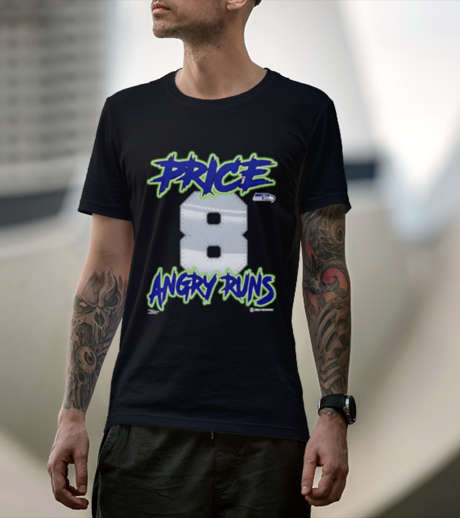 Seattle Seahawks Price 8 Angry Runs 2026 T-Shirt