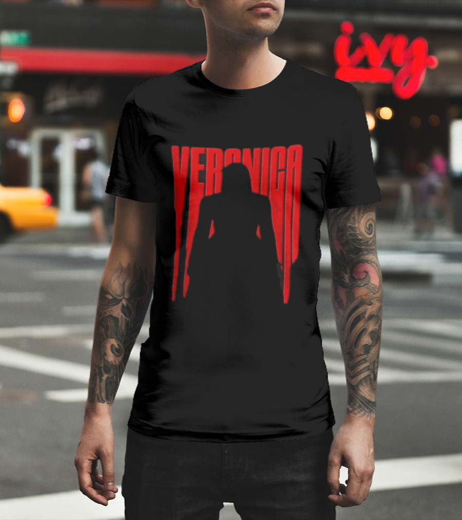 Veronica Red Dripping Font T-Shirt
