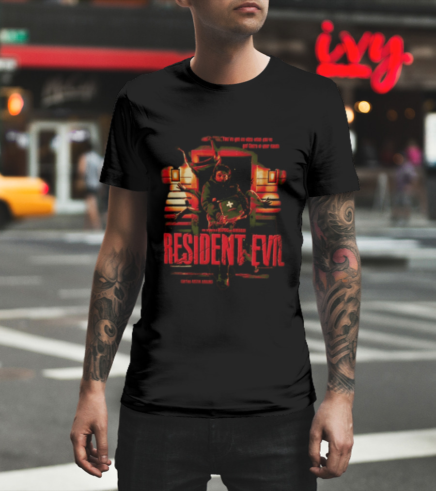 You Have Got No Idea What You Have Got There In Your Hands Austin Abrams Resident Evil T-Shirt