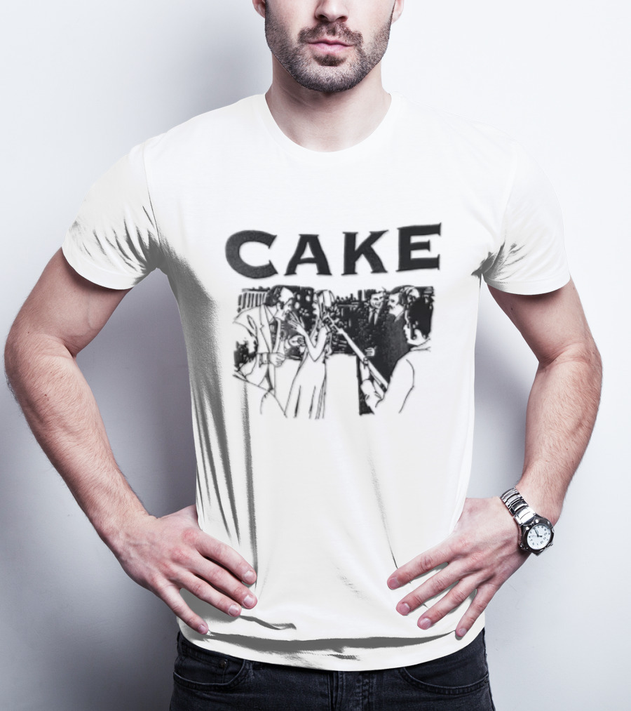 CAKE Band Silhouette In Suits With Instruments T-Shirt