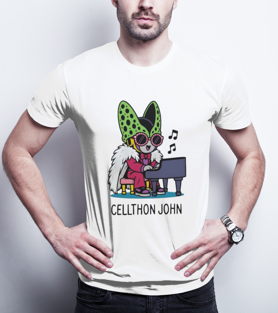 Cellthon John Dragon Ball Z Piano Music Fun T-Shirt