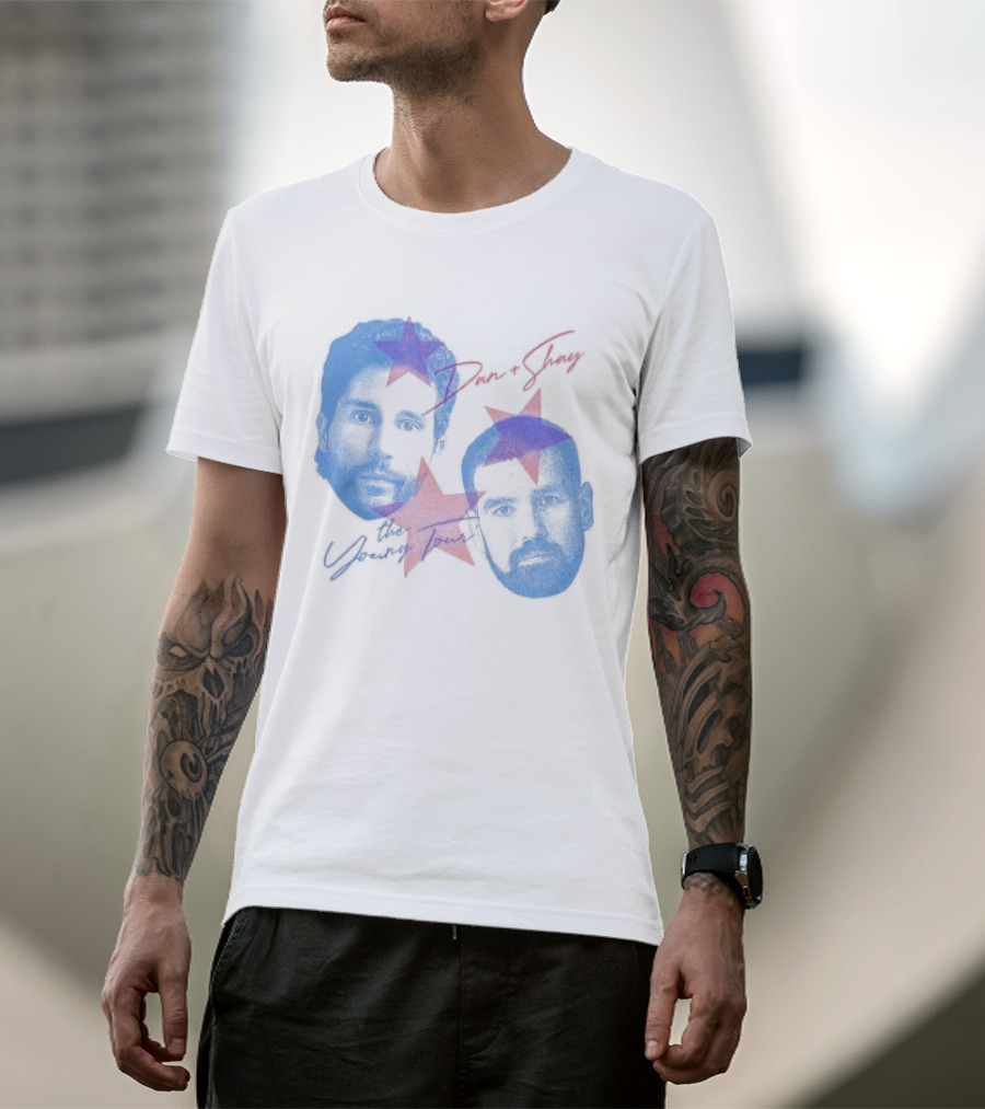 Dan And Shay The Young Tour Crewneck Stars Faces T-Shirt