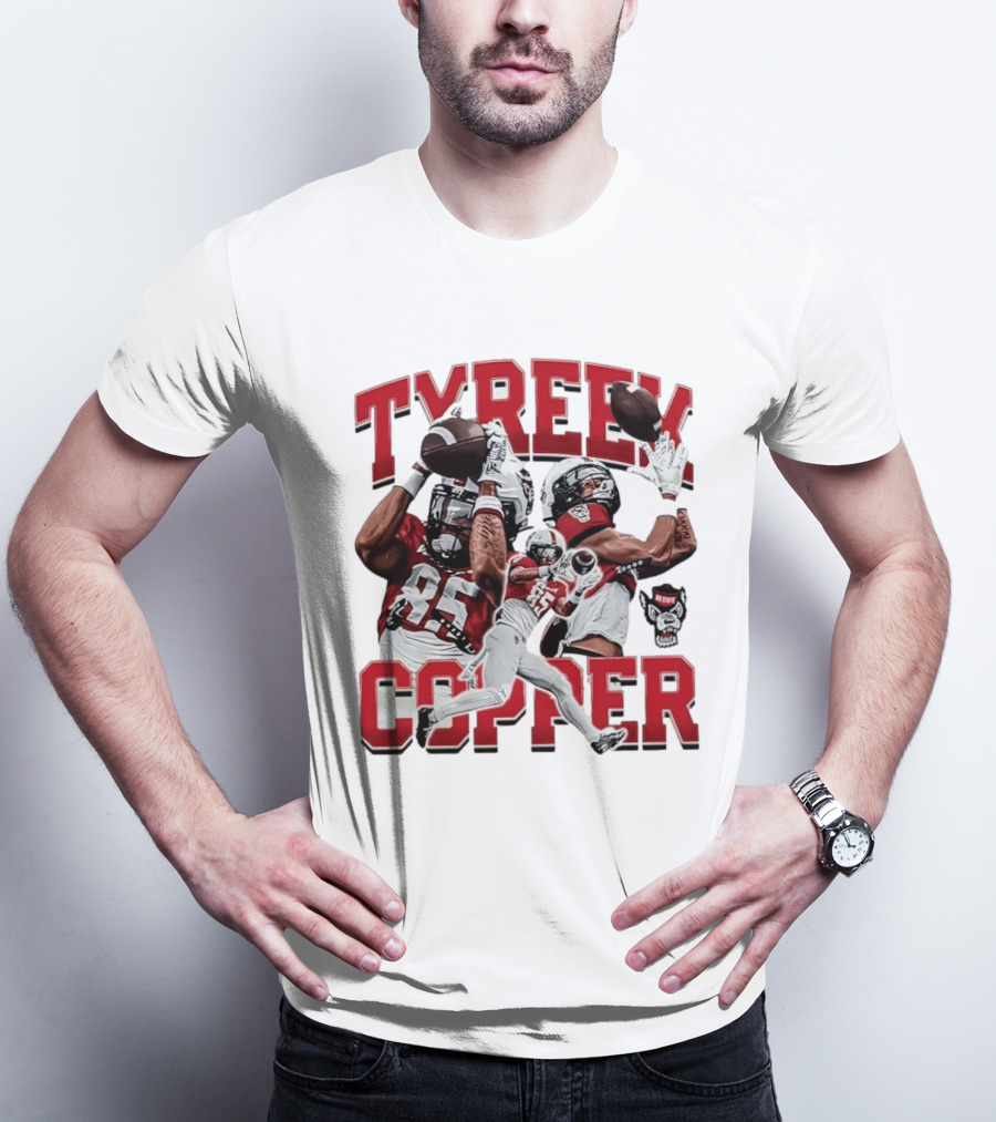 Tyreek Copper NC State Wolfpack Football Collage T-Shirt