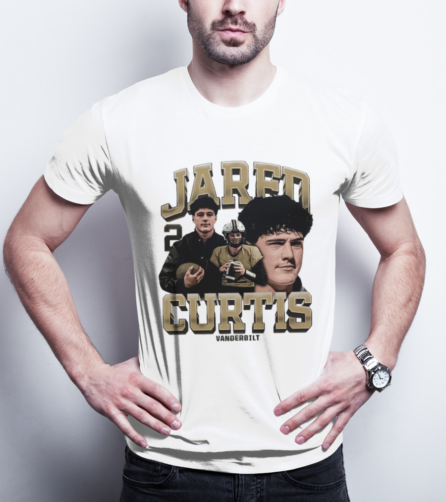 Vanderbilt Jared Curtis Football No 2 Commodores Collage T-Shirt
