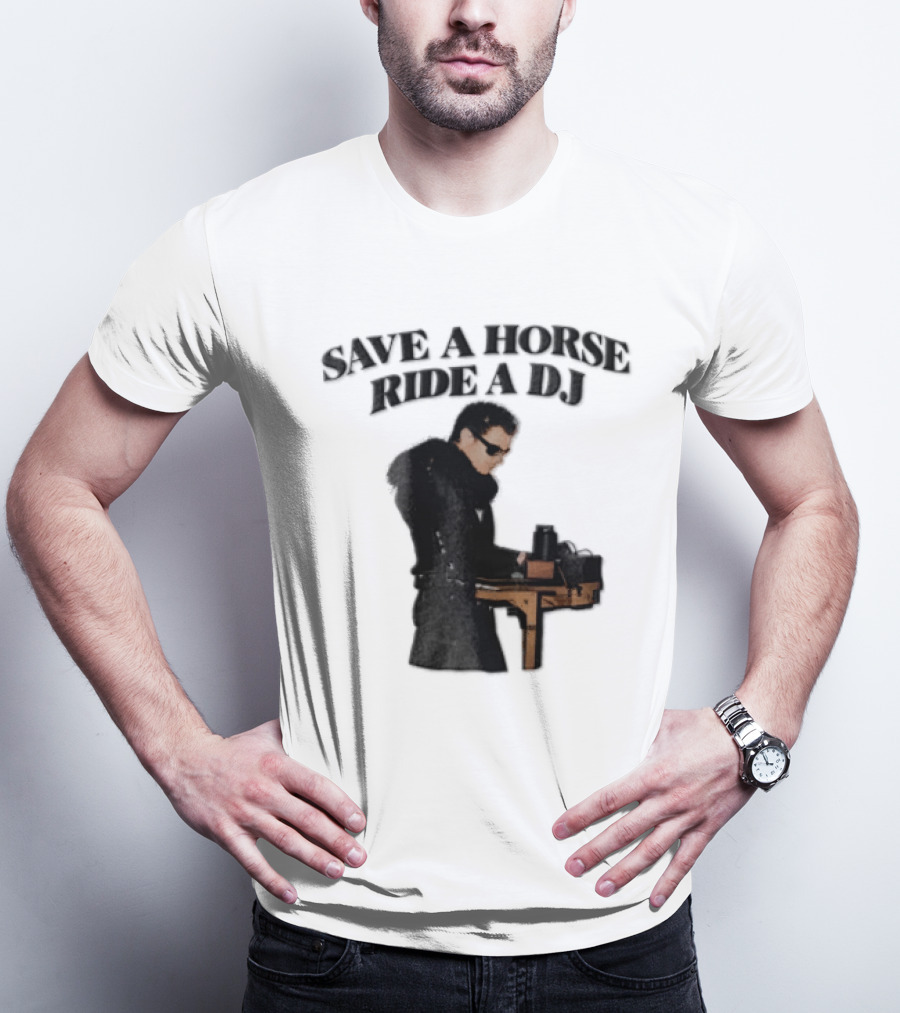 Save A Horse Ride A DJ Sunglasses Turntable Musician T-Shirt