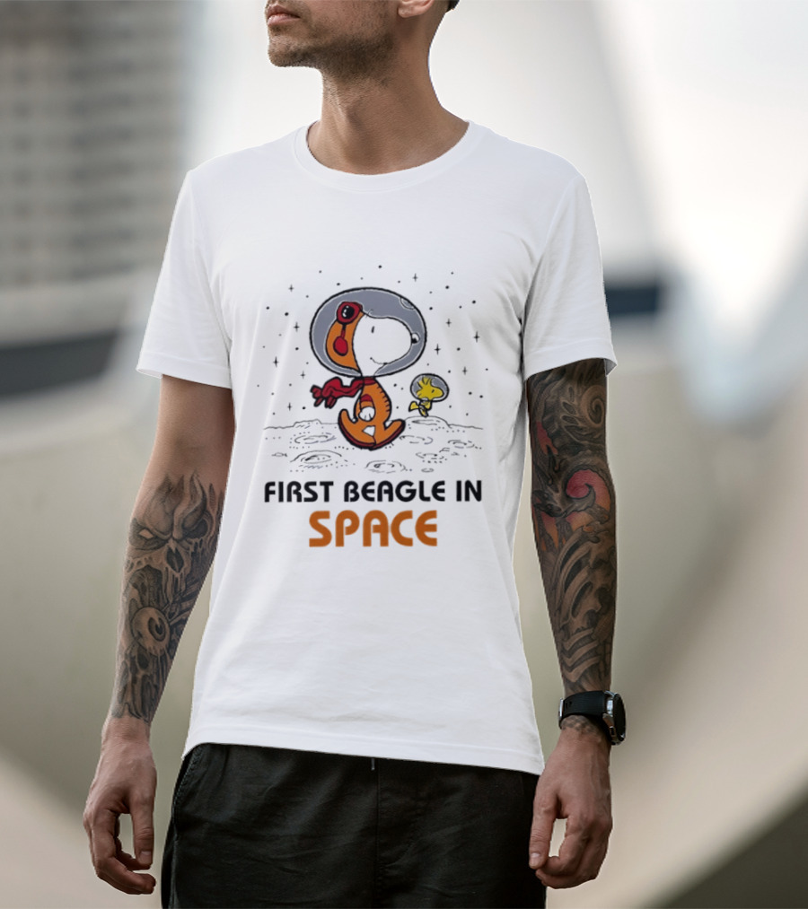 Snoopy And Woodstock First Beagle In Space Lunar Adventure T-Shirt