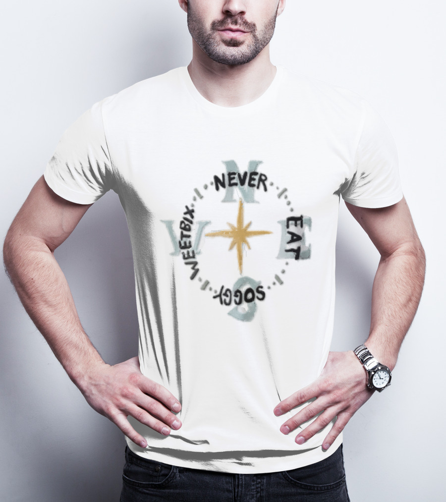 Weetbix Never Eat Soggy Compass Rose North East South West T-Shirt