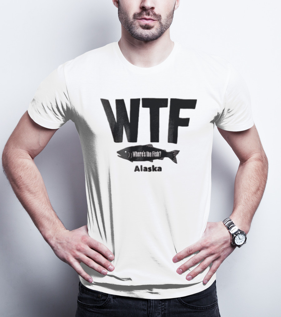 WTF Where's The Fish Alaska Black T-Shirt