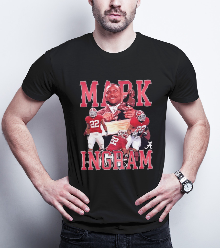 Mark Ingram Alabama Crimson Tide NCAA Football Collage 22 T-Shirt