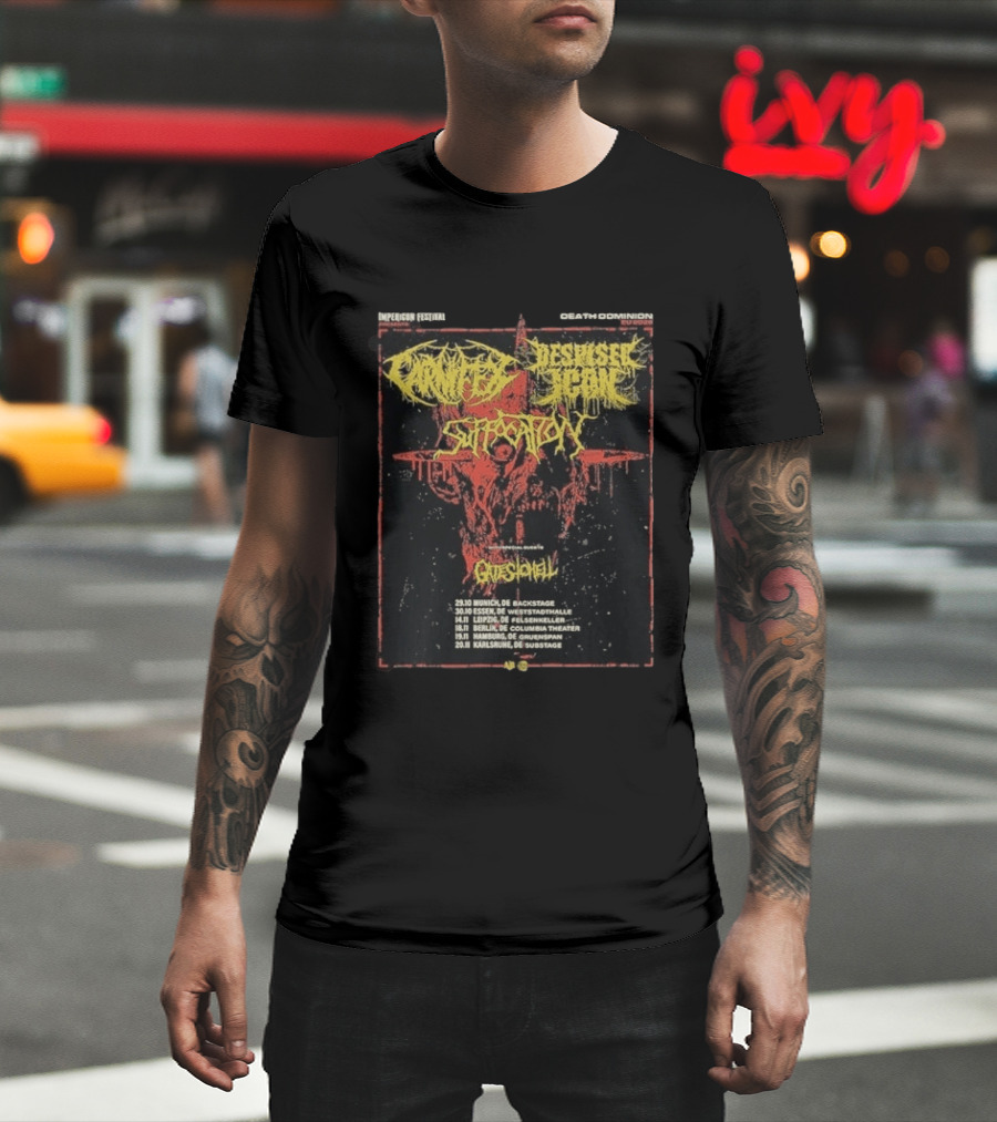 Carnifex Despised Icon Event Death Dominion EU 2026 Impericon Festival Tour Dates In Deutschland T-Shirt