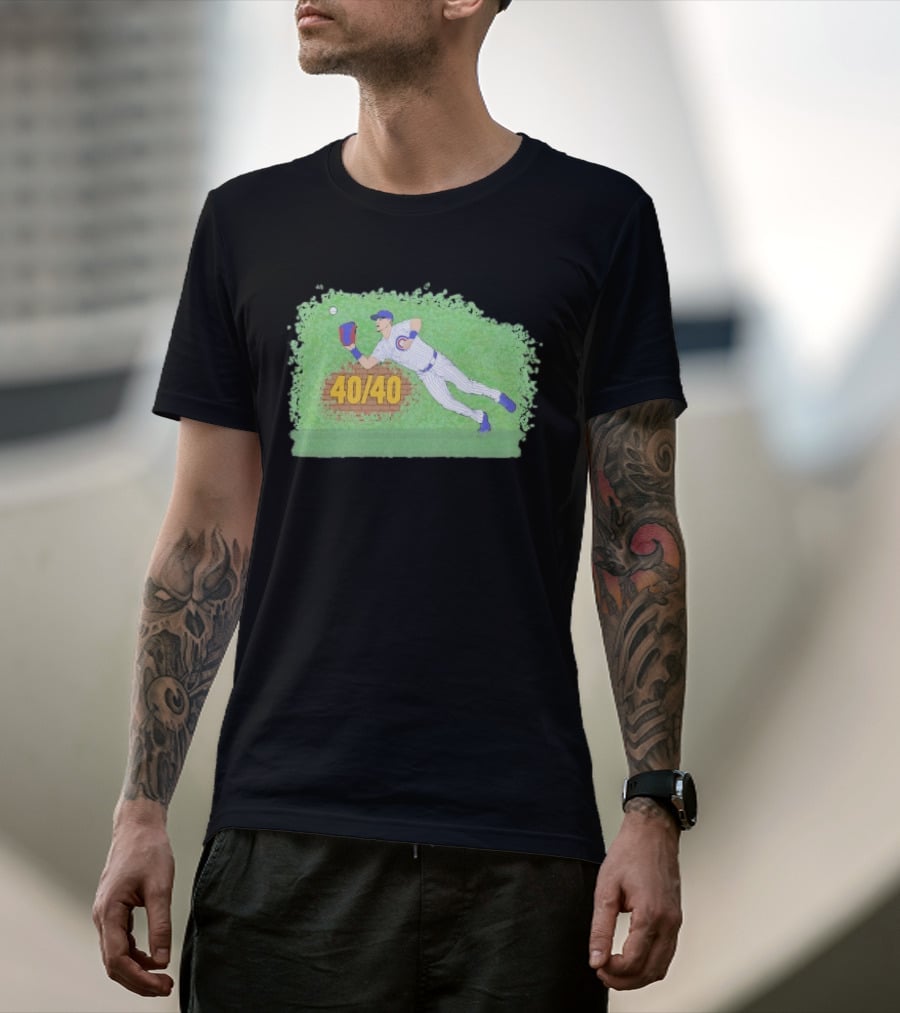 Pete Crow Armstrong 40 40 Chicago Cubs Diving Catch T-Shirt