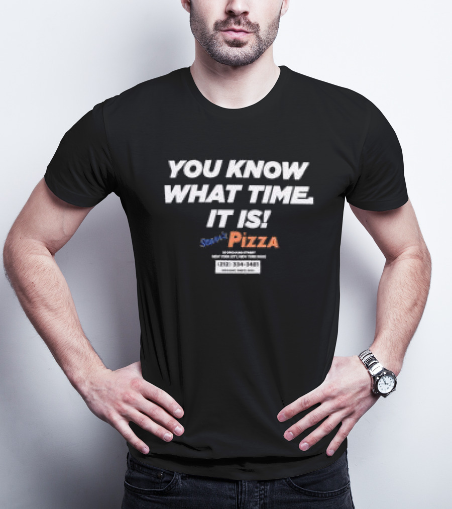 Scarr's Pizza You Know What Time It Is New York City Celebrating 10 Years T-Shirt