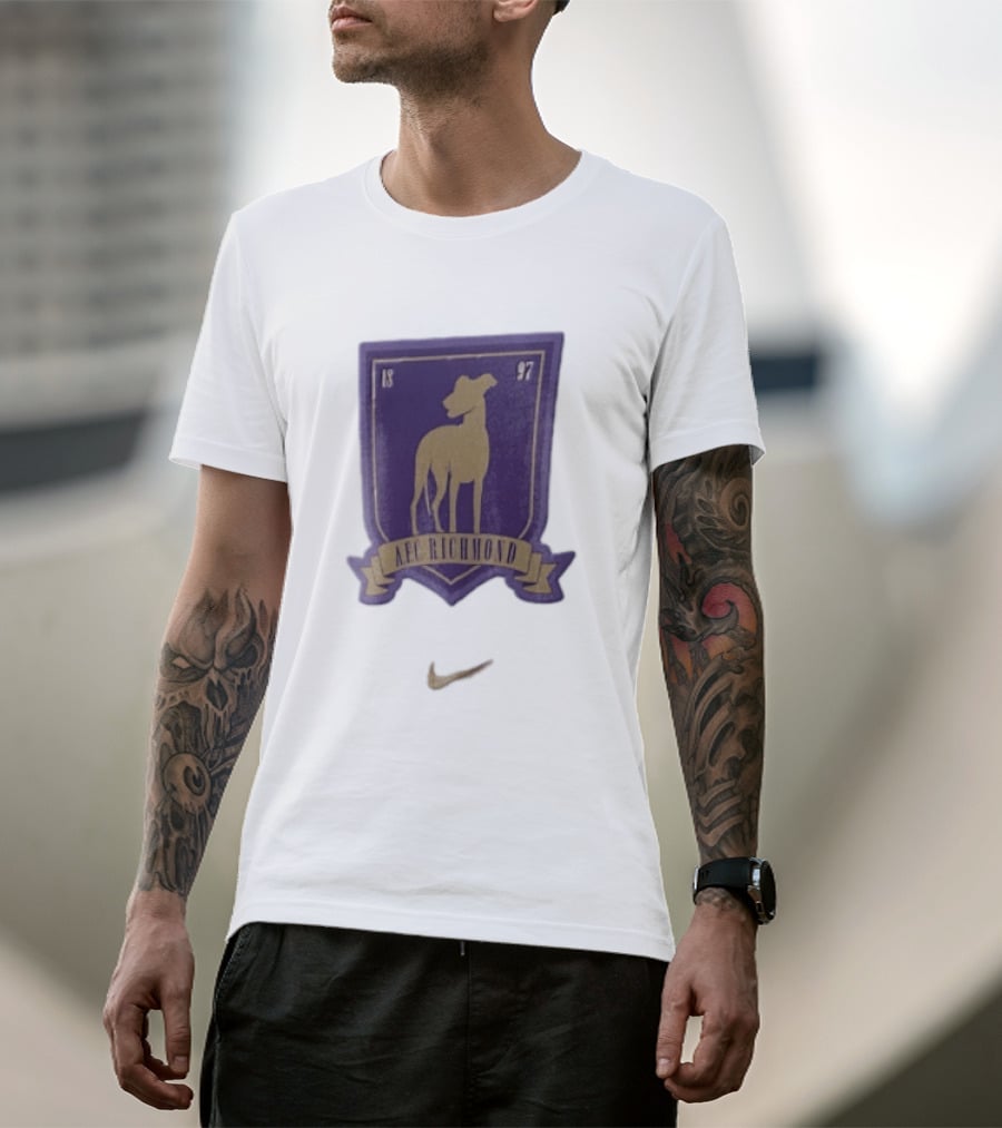 AFC Richmond Greyhound Dog Shield 1897 T-Shirt