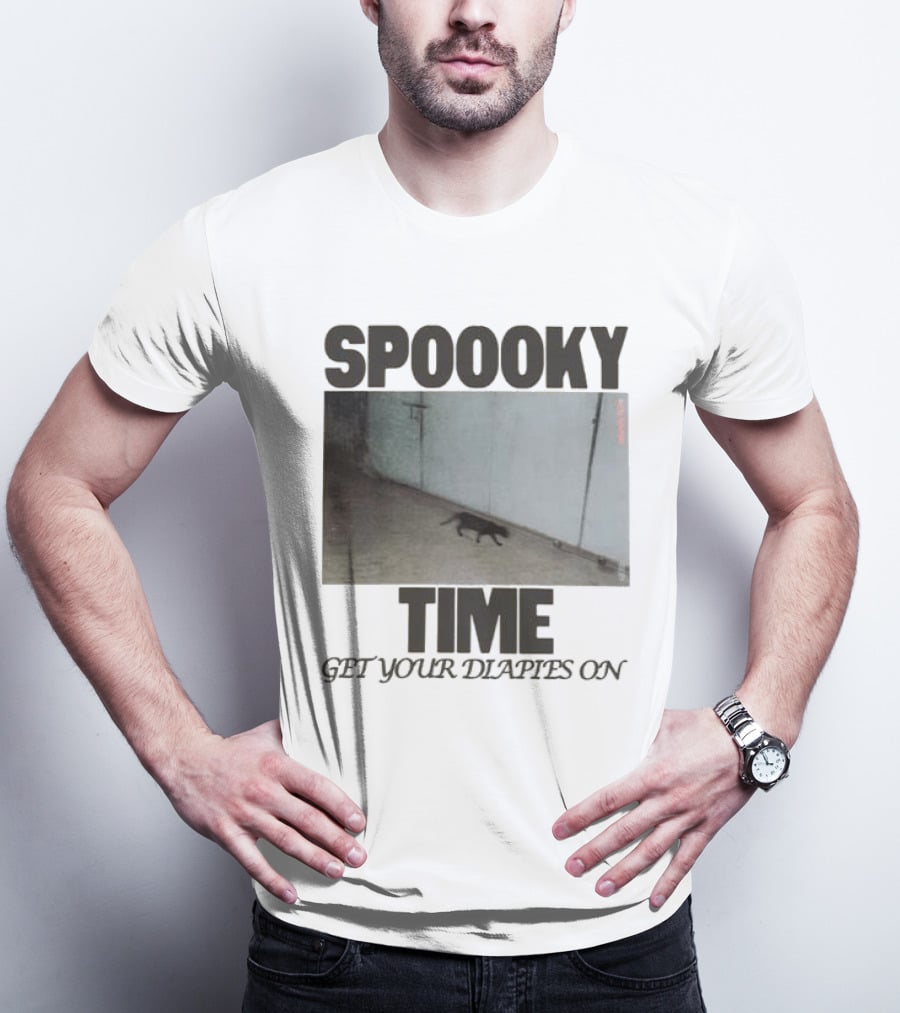 Spoooky Time Get Your Diapers On Caseoh Games Store Kitty CCTV T-Shirt