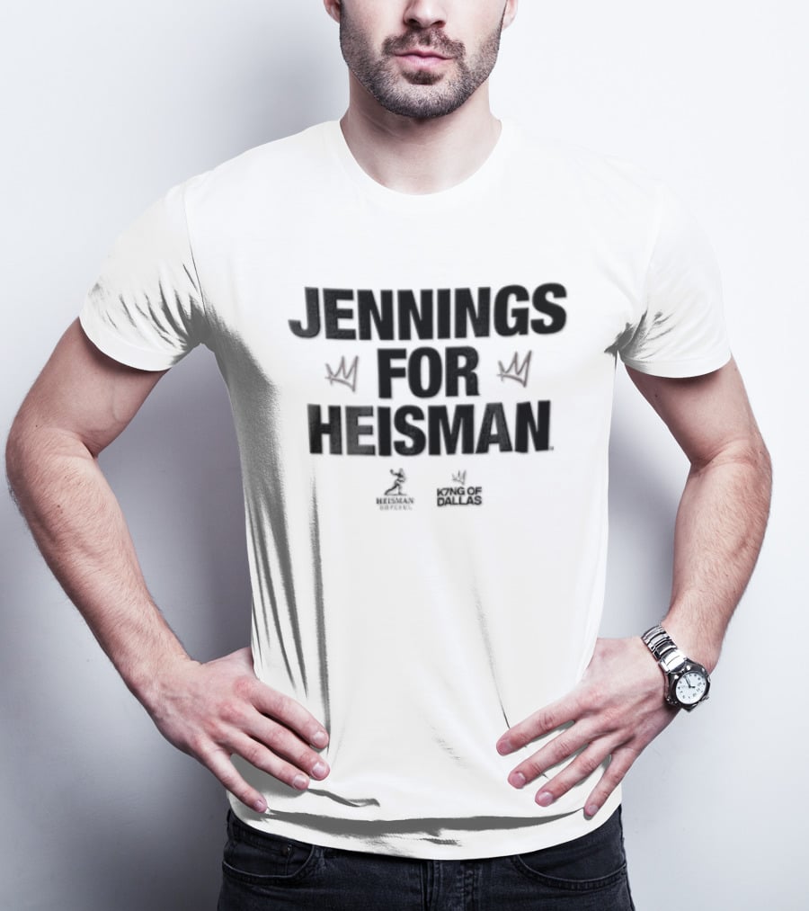Jennings For Heisman Minnesota Vikings Football Player Crown T-Shirt